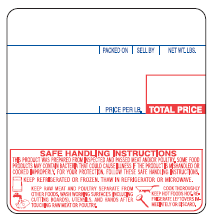 CAS LP-1000 60mm UPC W/ Safe Handling Scale Labels - In Stock – Labels Now
